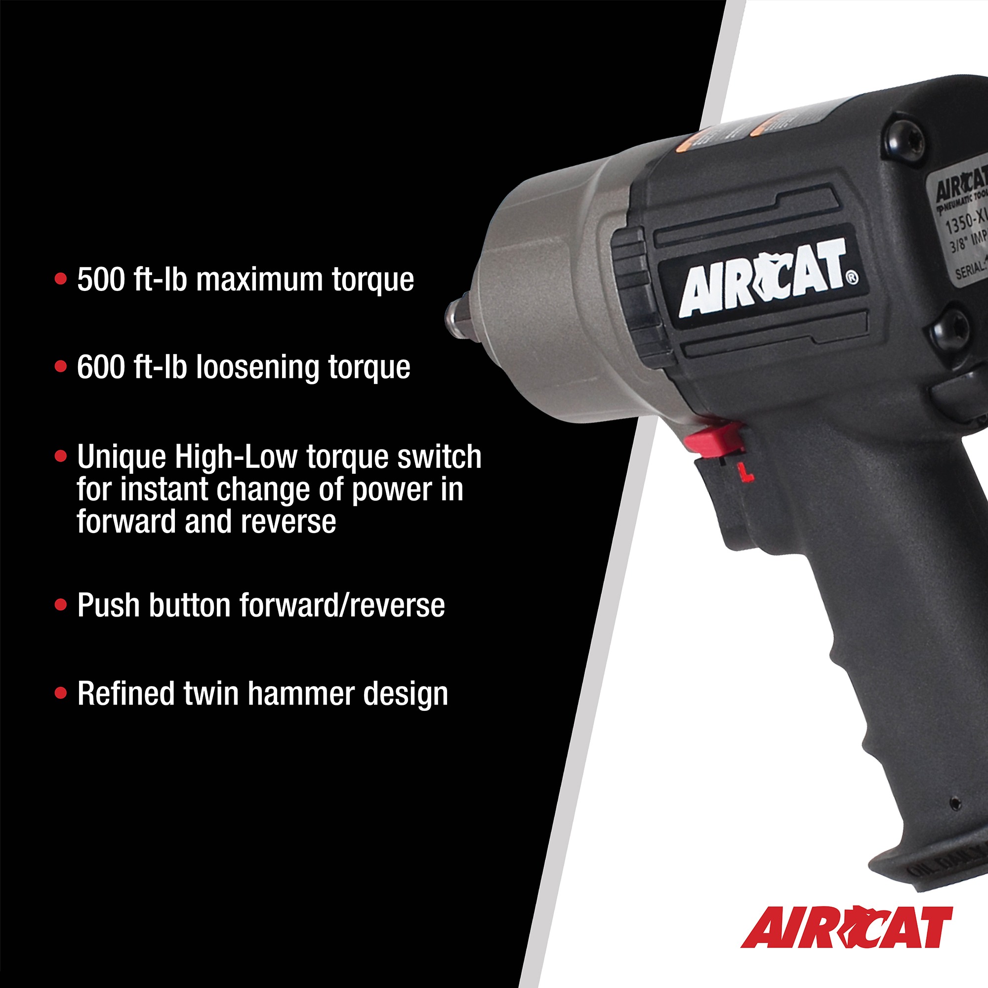 AIRCAT 3/8″ COMPOSITE HIGH-LOW TORQUE IMPACT WRENCH – AIRCAT Official Site