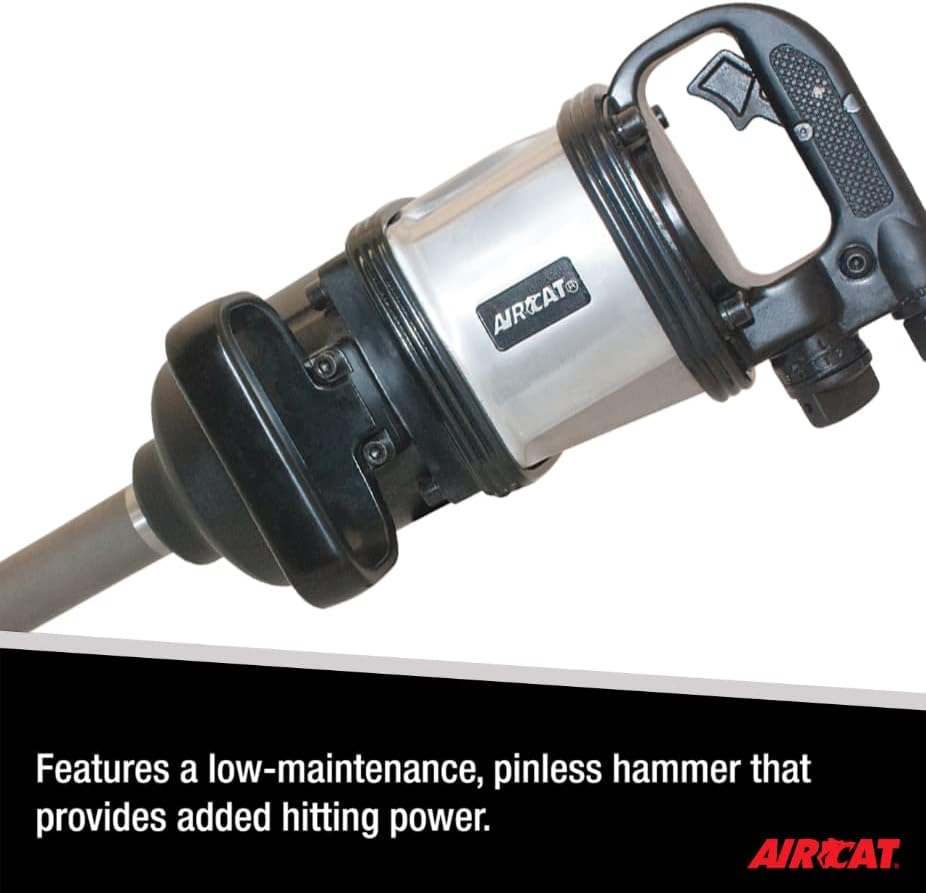 AIRCAT 1″ SUPER DUTY STRAIGHT IMPACT WRENCH WITH 8″ EXTENDED ANVIL ...