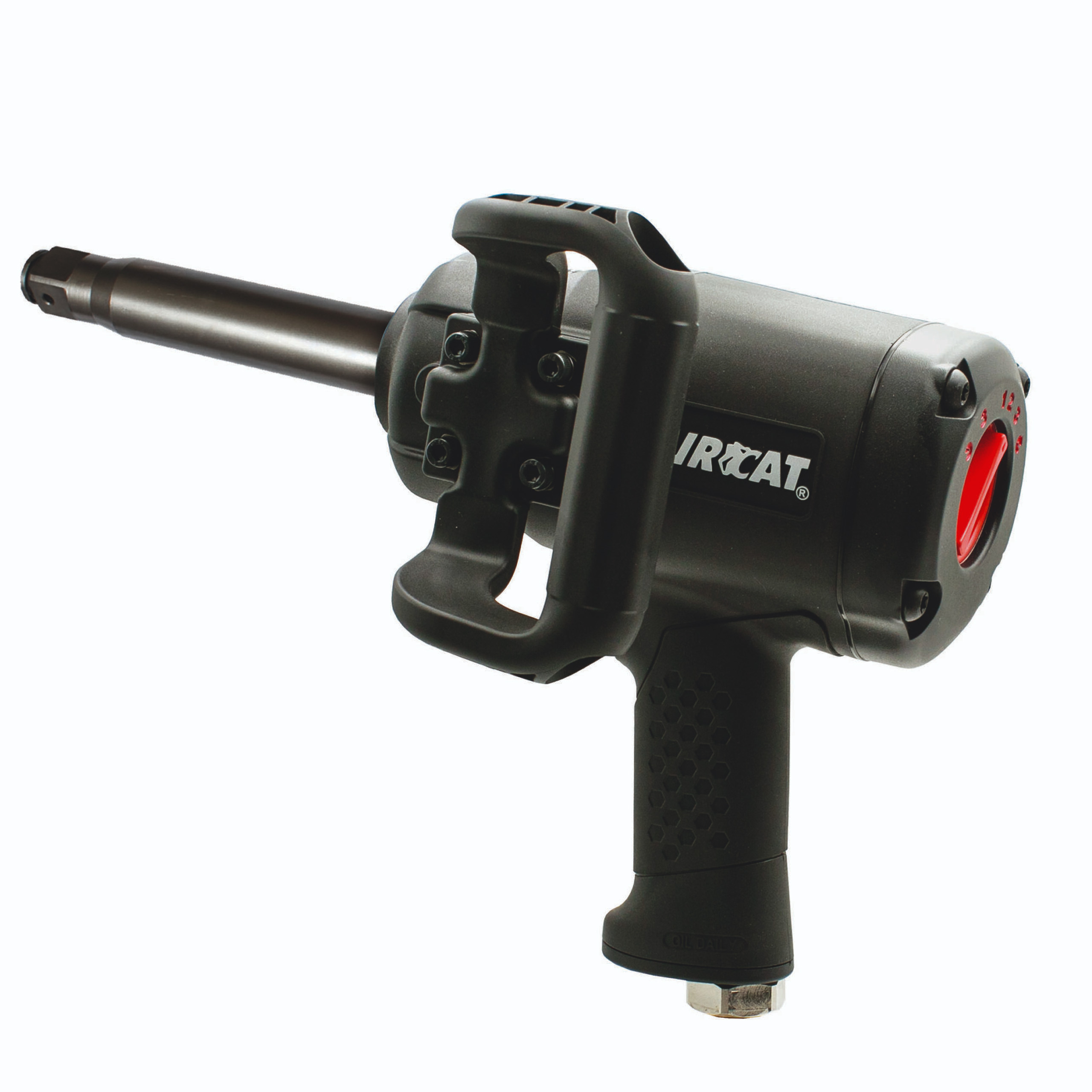 AIRCAT 1″ LOW WEIGHT PISTOL GRIP IMPACT WRENCH w/6 ” EXTENDED ANVIL ...