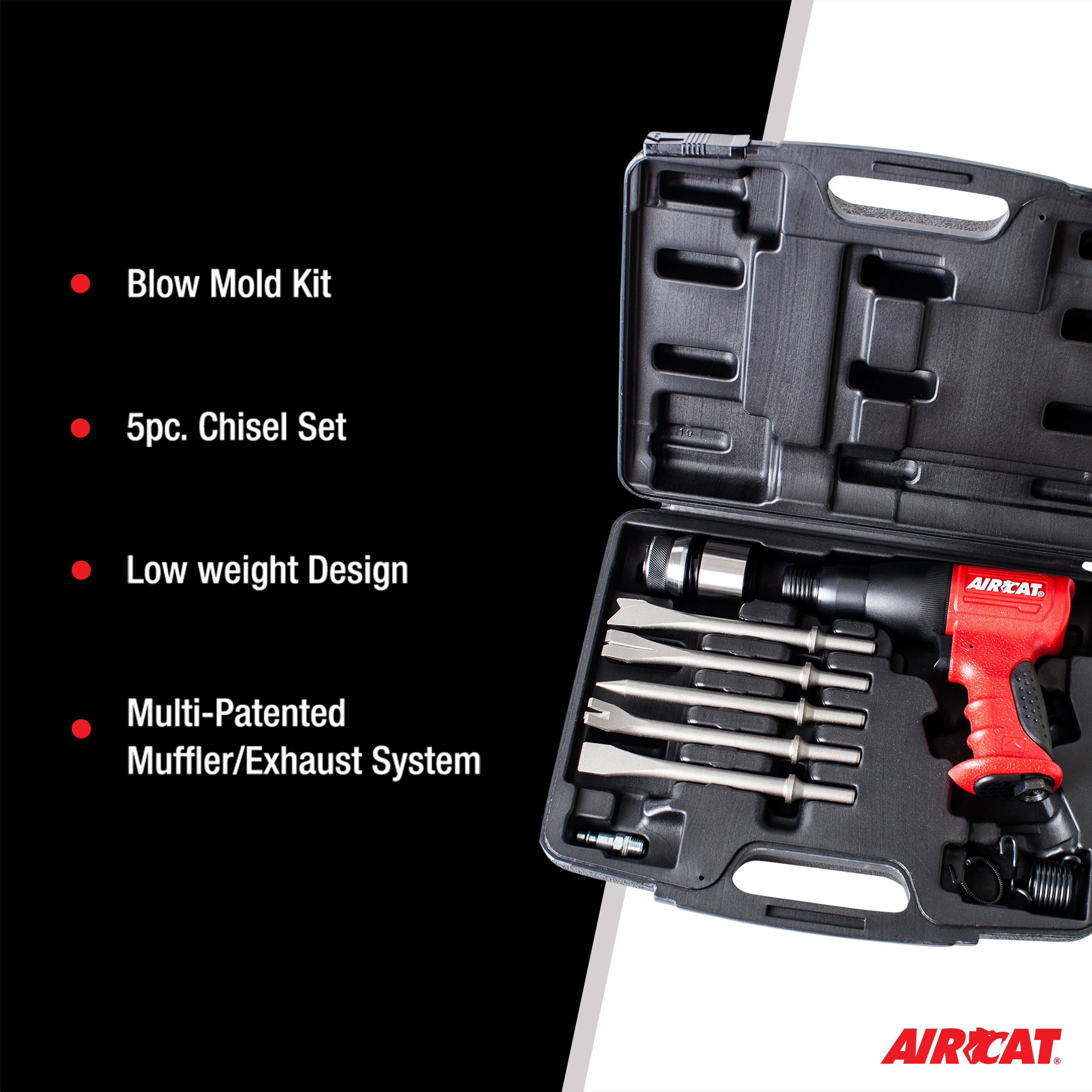 AIRCAT .401 SHANK COMPOSITE MEDIUM STROKE AIR HAMMER KIT – AIRCAT Official Site
