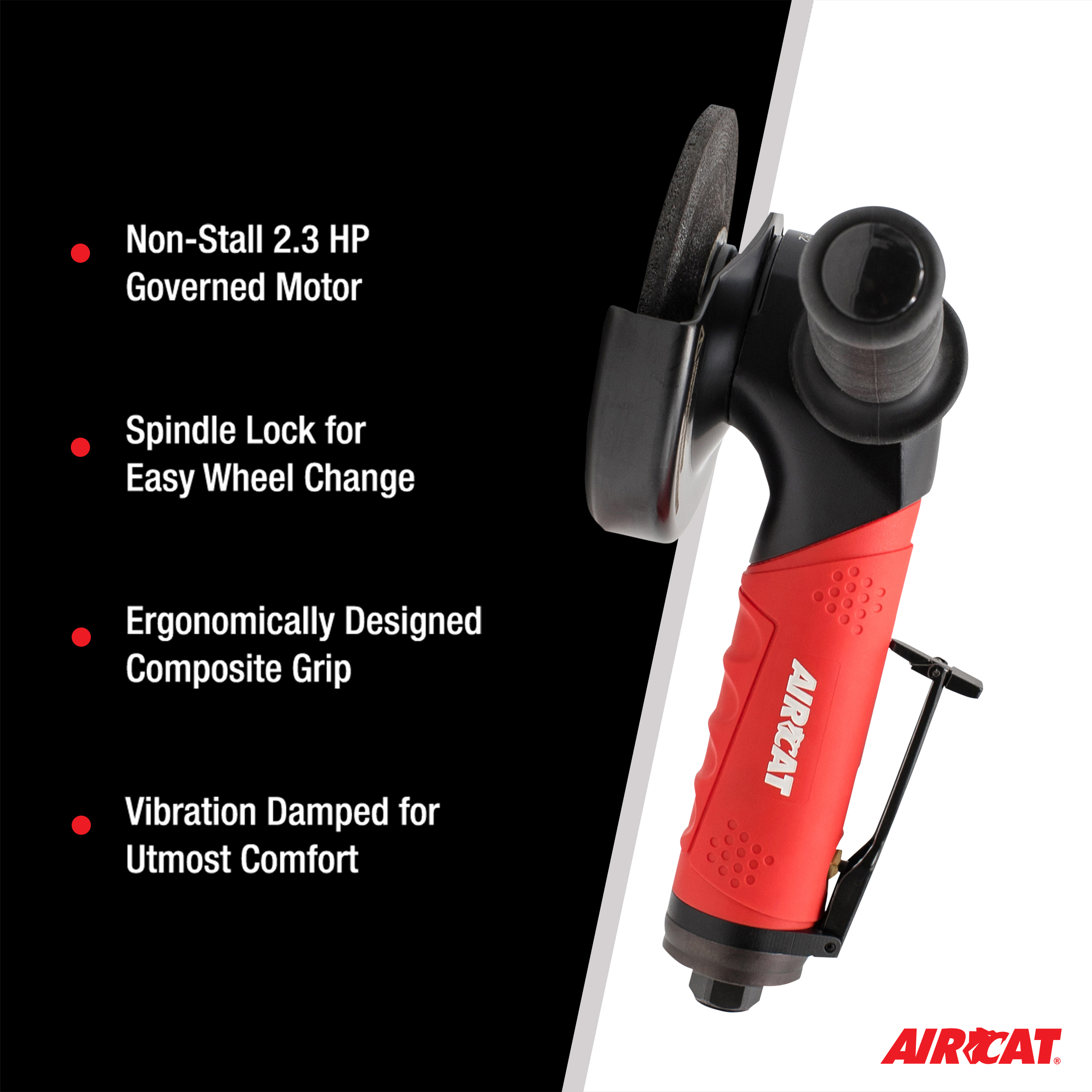 AIRCAT 2.3 HP 5″ HEAVY DUTY ANGLE GRINDER – AIRCAT Official Site