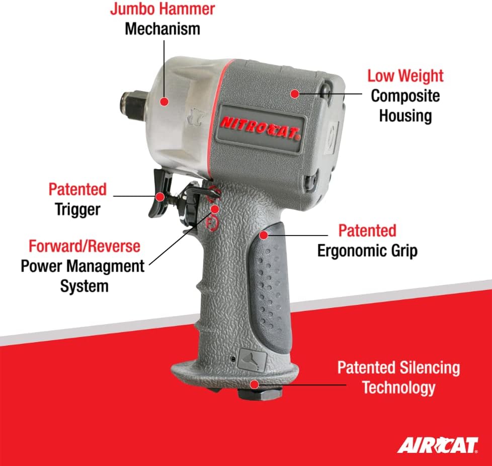 AIRCAT 1/2″ NITROCAT COMPOSITE COMPACT IMPACT WRENCH – AIRCAT Official Site